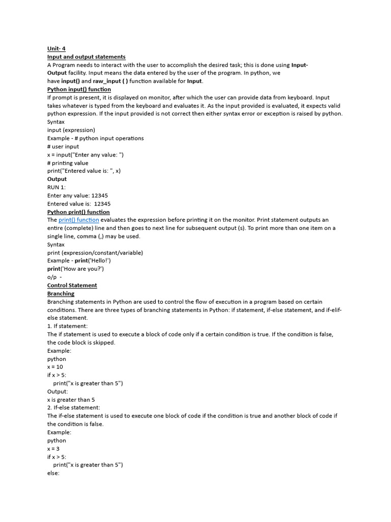 Python Unit -4 | PDF