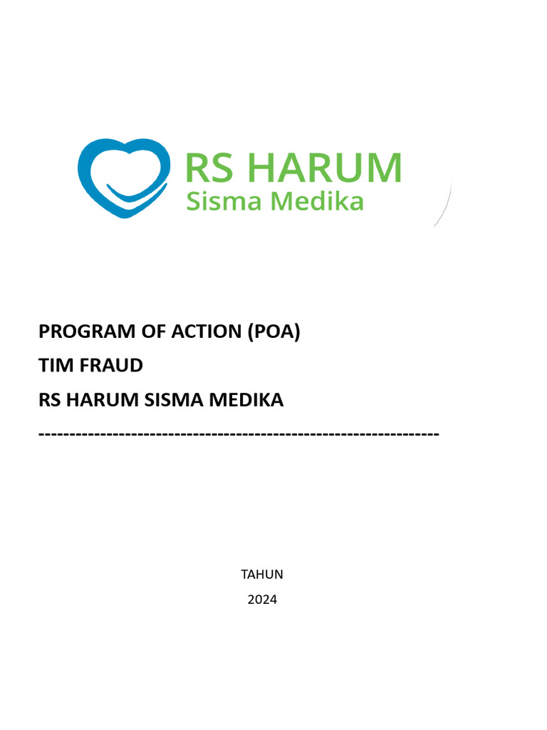 Program of Action (POA) Tim Fraud | PDF