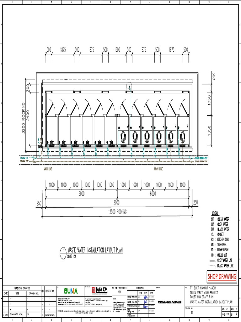 Waste Water Installation Layout Plan | PDF