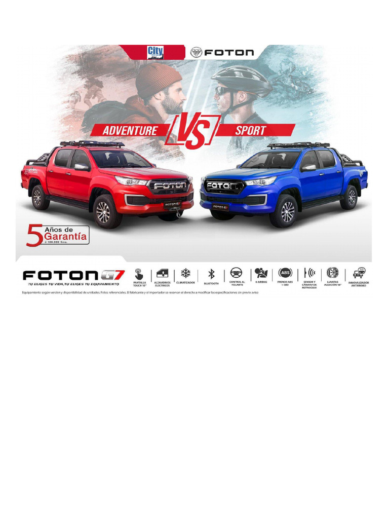 Ficha Tecnica Foton G7 | PDF