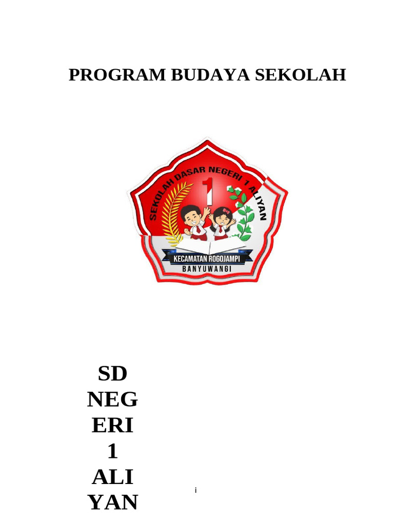 Program Budaya Sekolah SDN 1 Aliyan 2023 | PDF