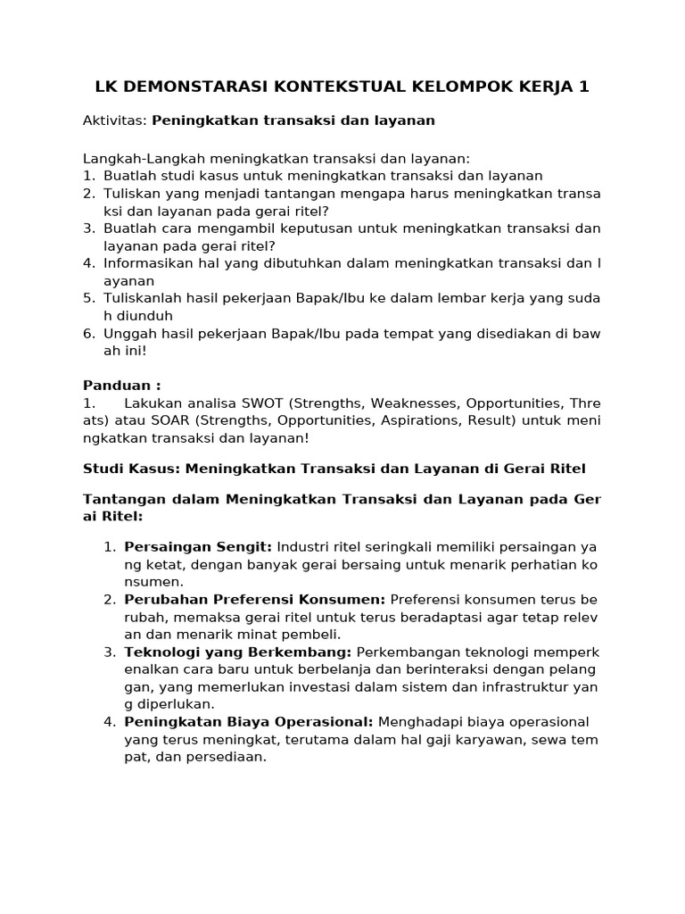 Demonstrasi Kontekstual Modul1 | PDF
