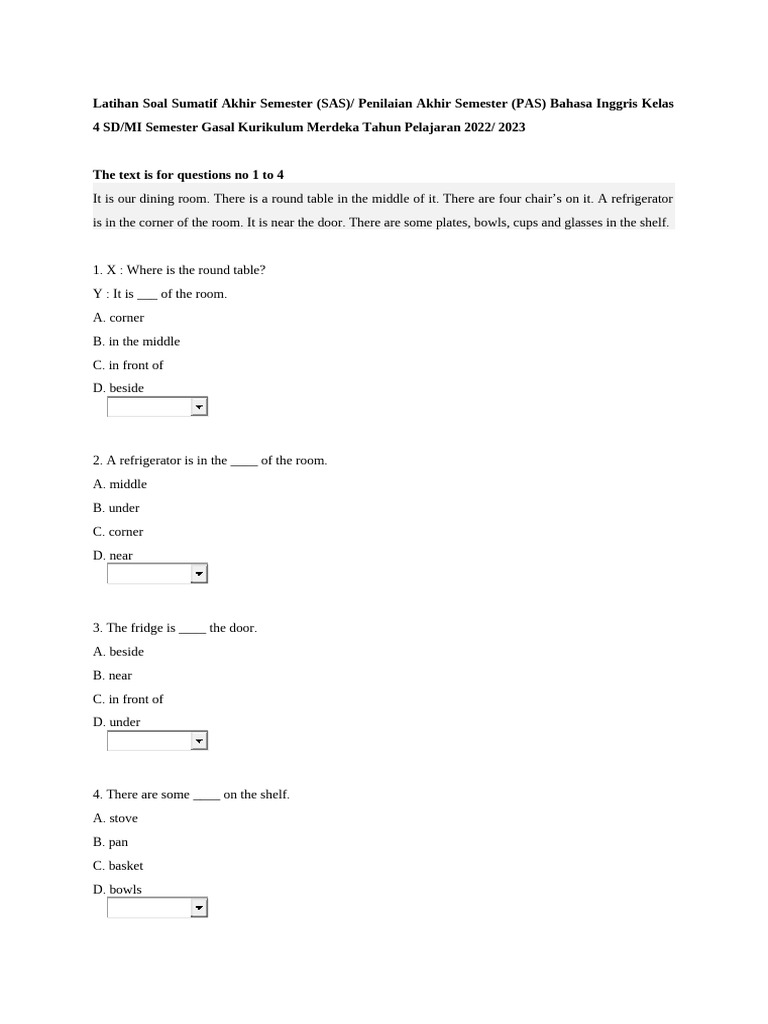Soal Sumatif Akhir Semester Bahasa Inggris | PDF