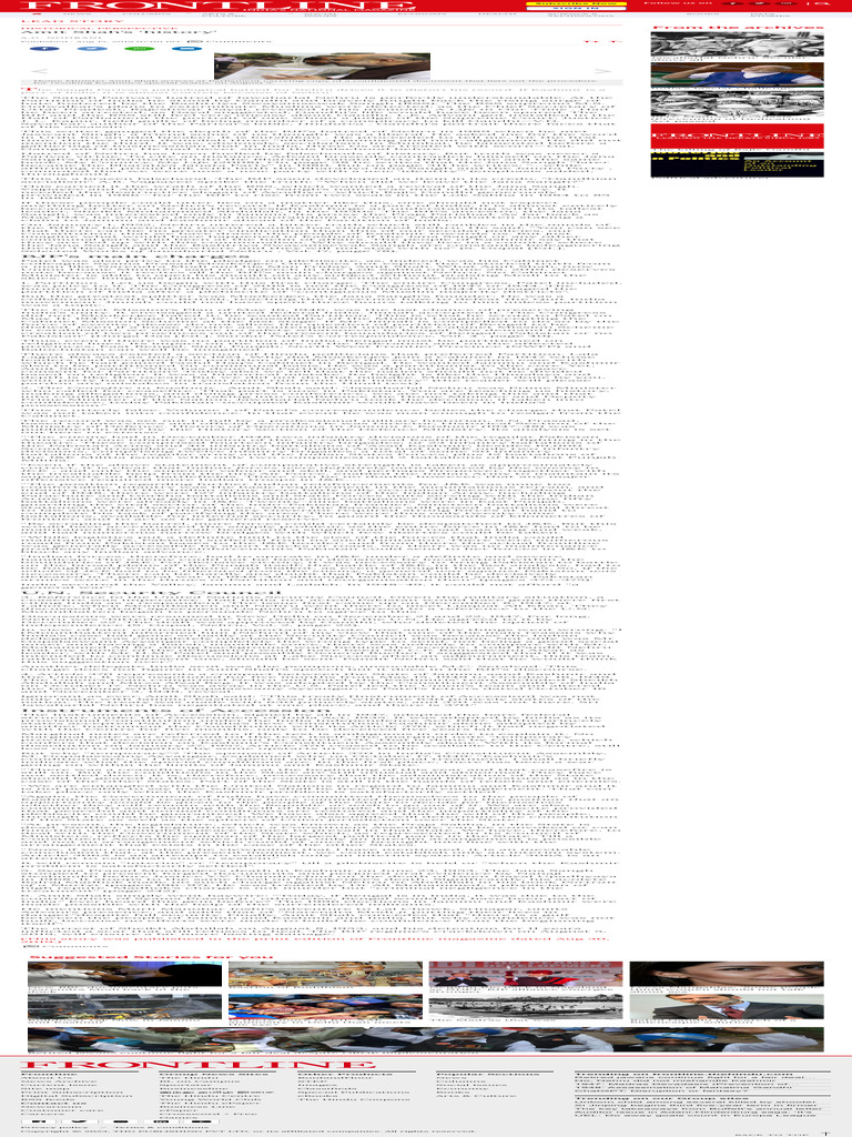 Amit Shah’s ‘history’ - Frontline | PDF