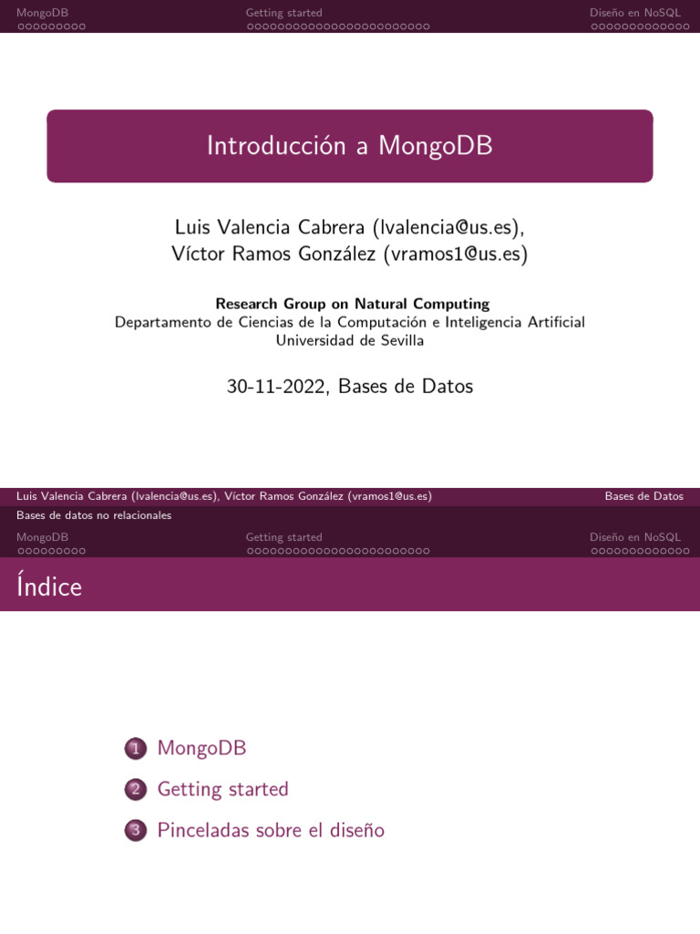 Introduccion a Mongo DB | PDF
