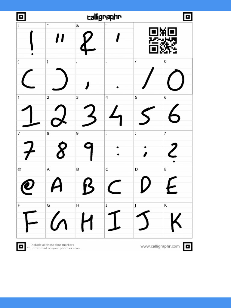 Calligraphr Template | PDF