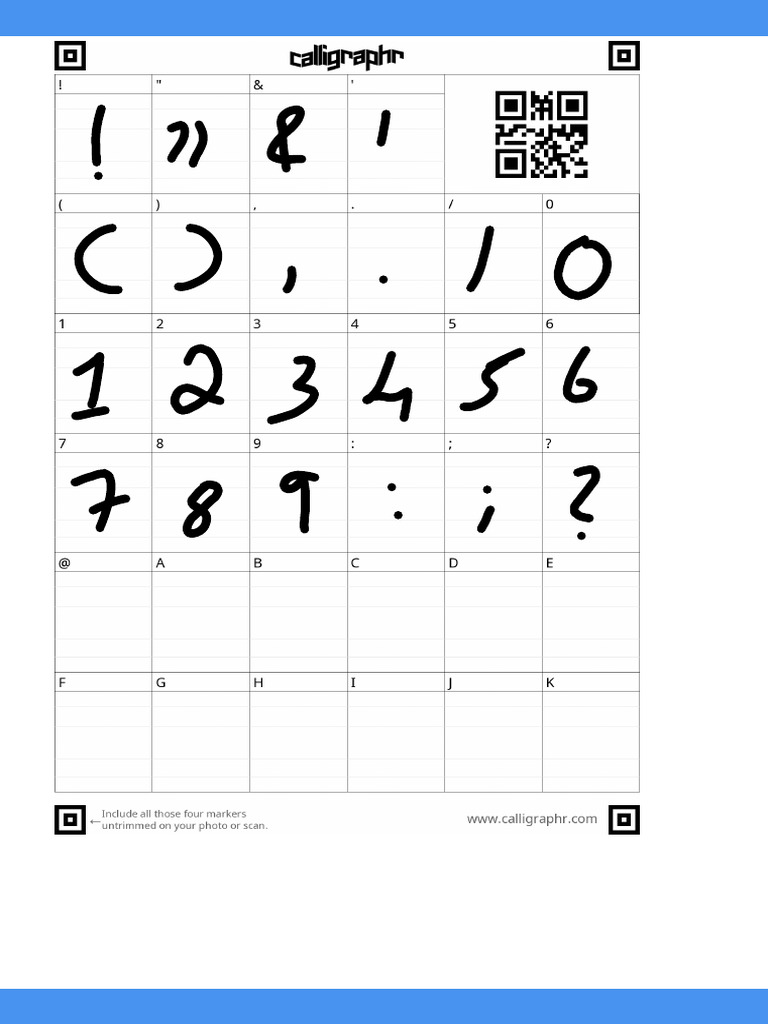 Calligraphr Template | PDF