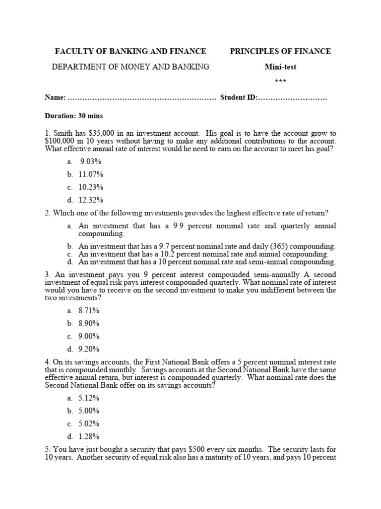 Mini Test in | PDF