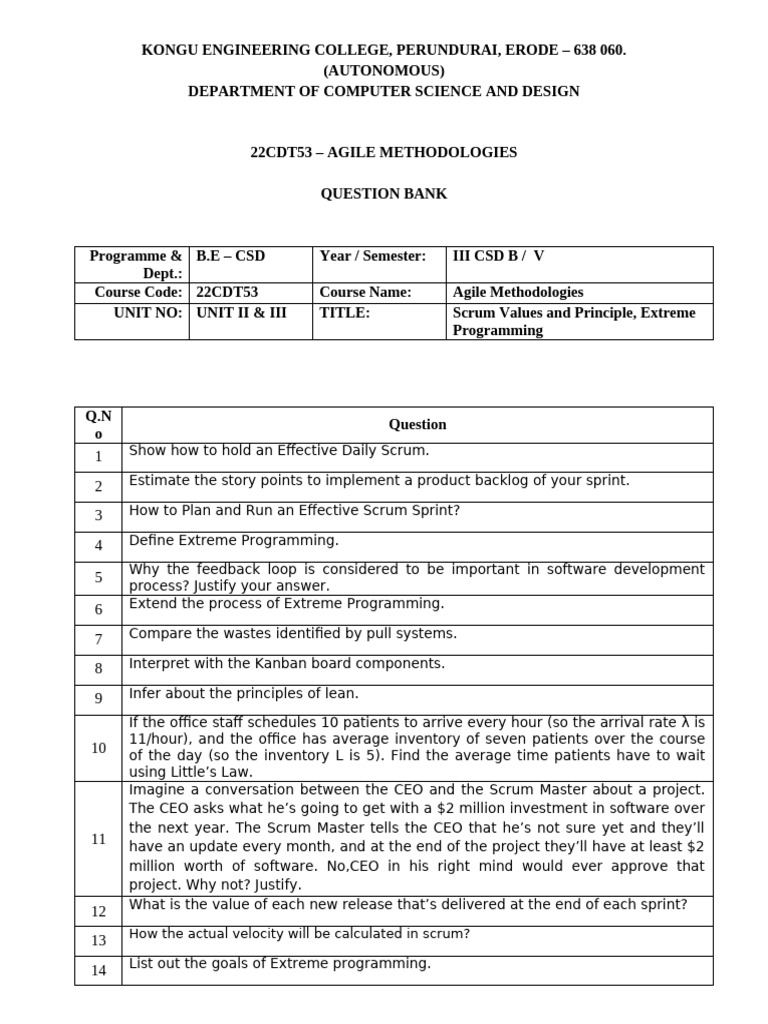 AM Unit Questionbank-3 | PDF