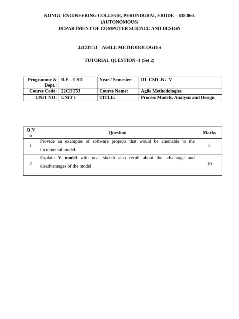 AM Tutorial 1-set 2 | PDF