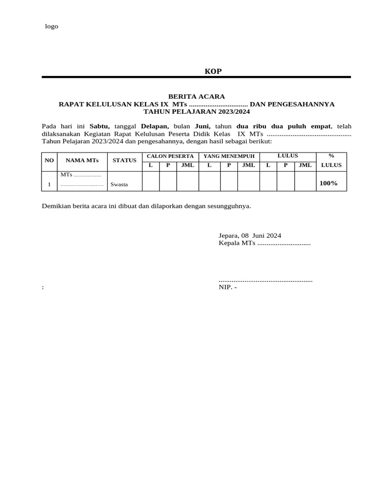 BA sidang kelulusan 2024 | PDF