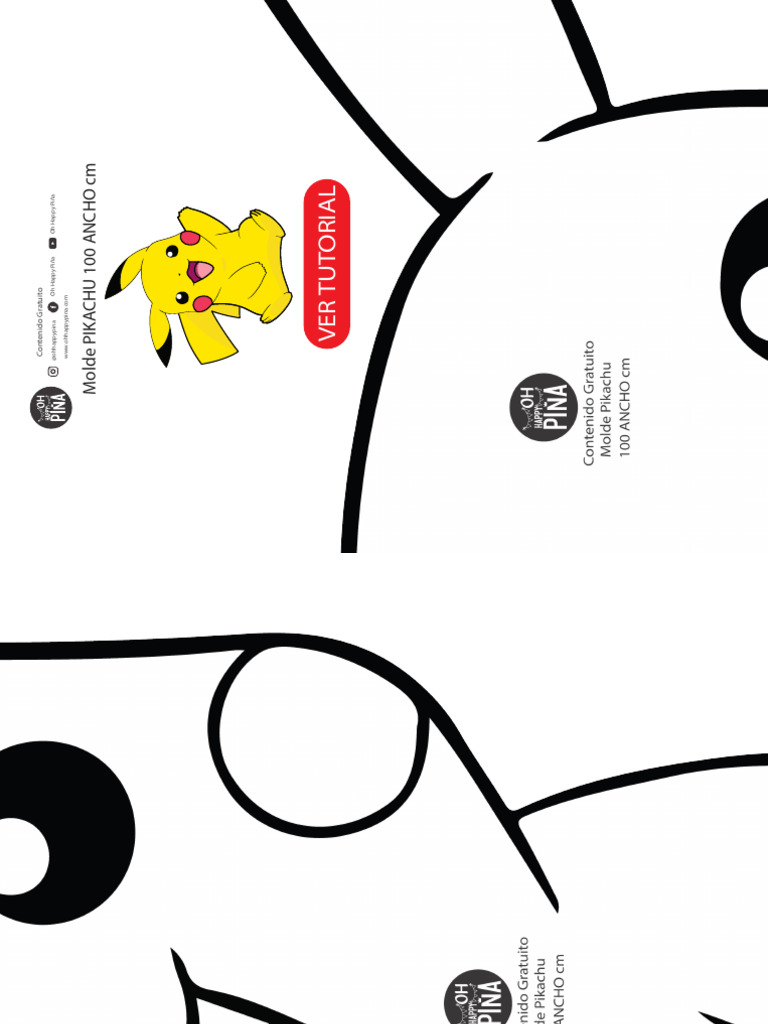 Piñata Pikachu 100 CM A4 | PDF