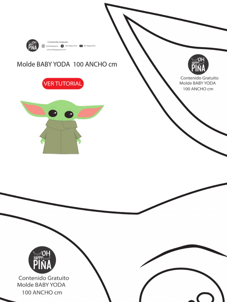 Piñata BABY YODA 100 CM A4 | PDF