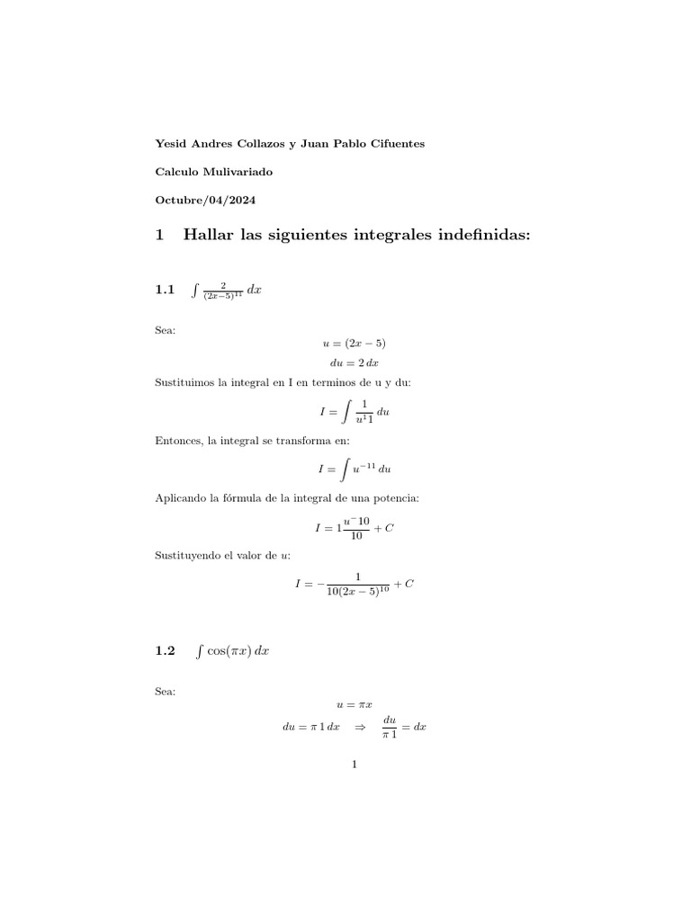 Calculo Ejercicios | PDF