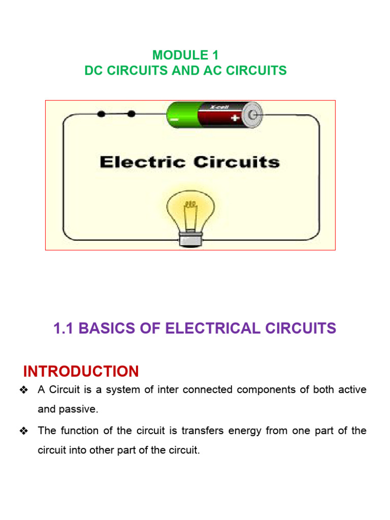 Basics of Electric Circuits | PDF