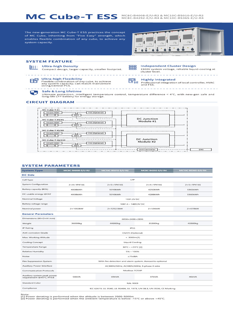 MC Cube-T ESS | PDF