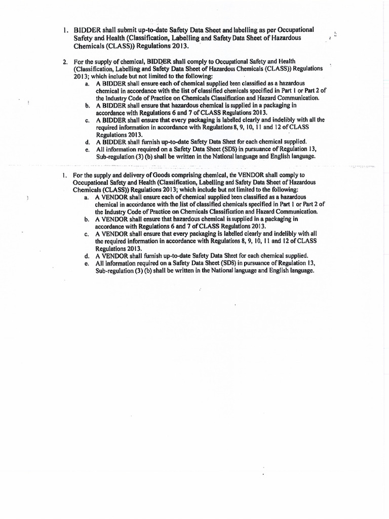 Instruction For Compliance of Class 2013 | PDF