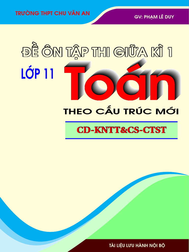 Bo de on Tap Kiem Tra Giua Hoc Ki 1 Mon Toan 11 Theo Cau Truc Moi | PDF