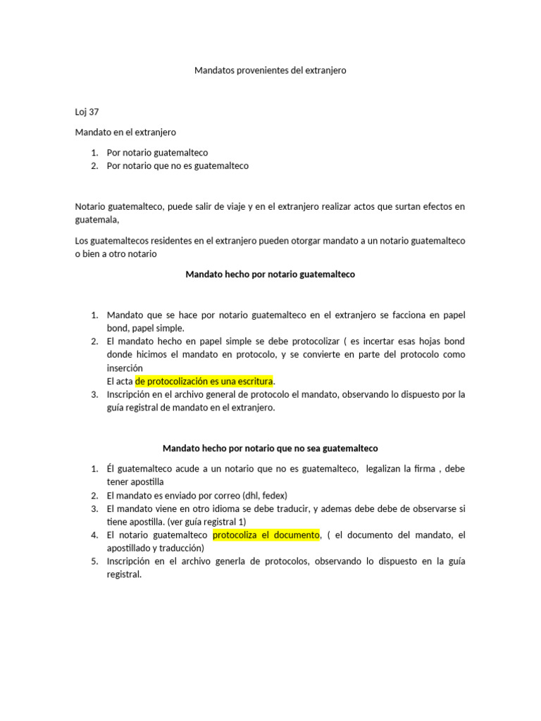 Mandatos | PDF