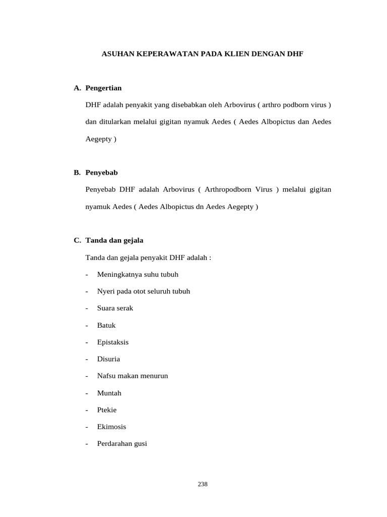 Askep Silvi DHF | PDF