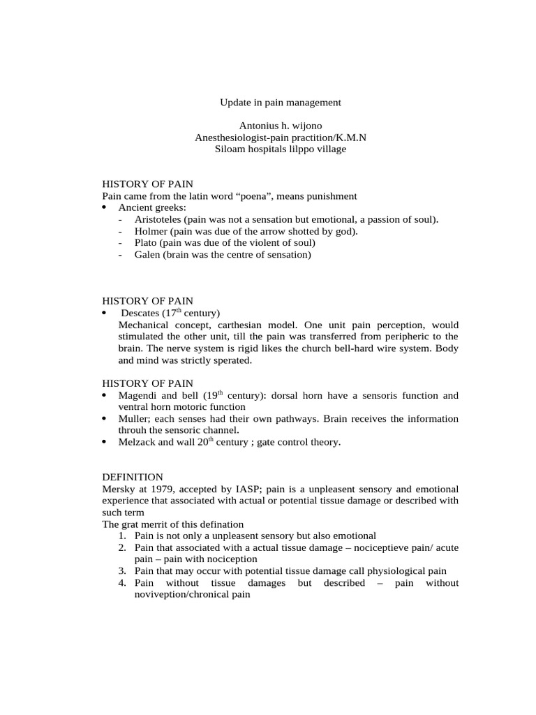 Update in Pain Management | PDF