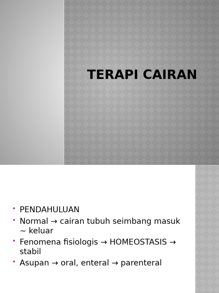 Terapi Cairan Dan Interprestasi Agd | PDF