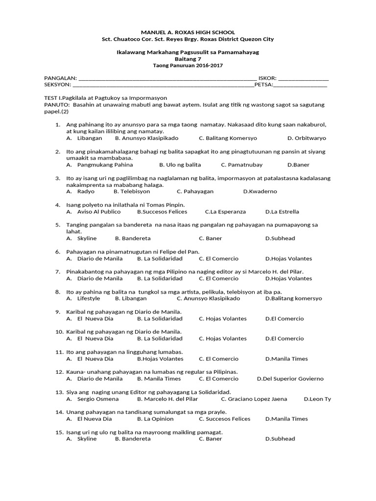 Second Periodical in Journal 7 | PDF
