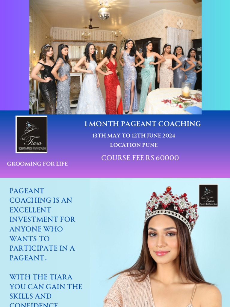 Tiara Pageant Coaching Program 2024 | PDF | Fashion | Clothing