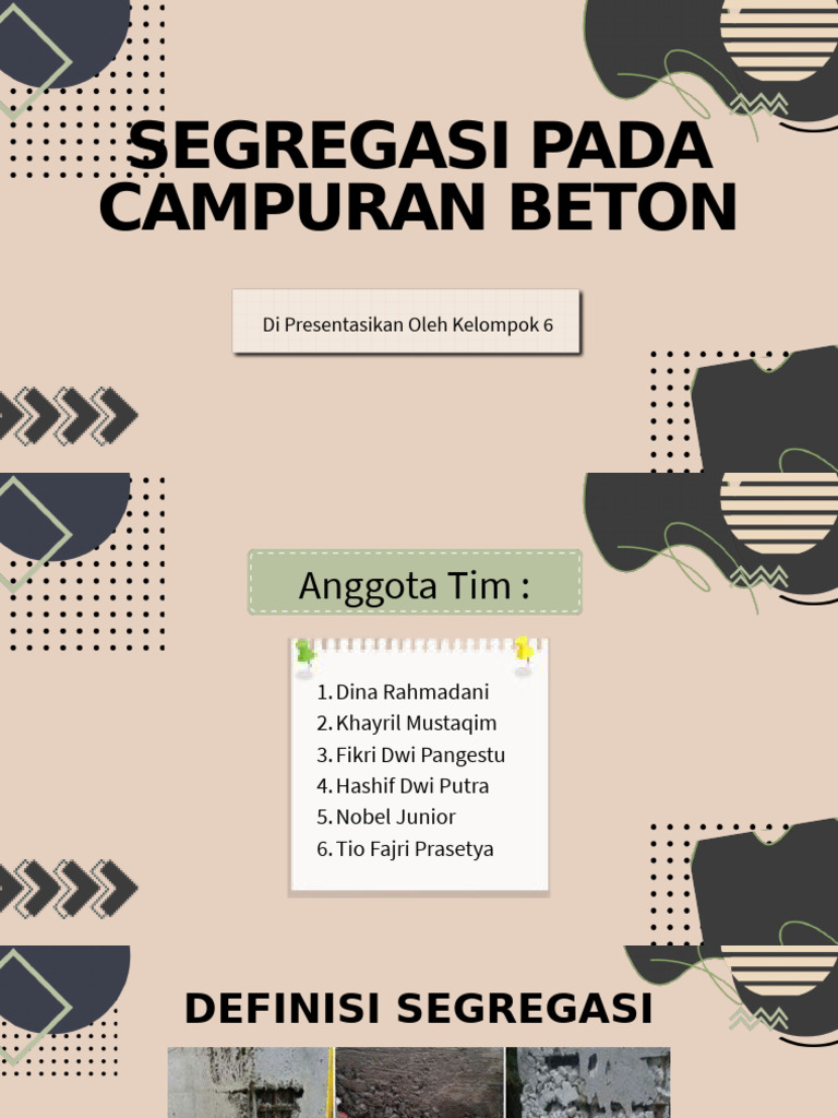 Segregasi Pada Beton (Kelompok 6) Revisi 1 | PDF
