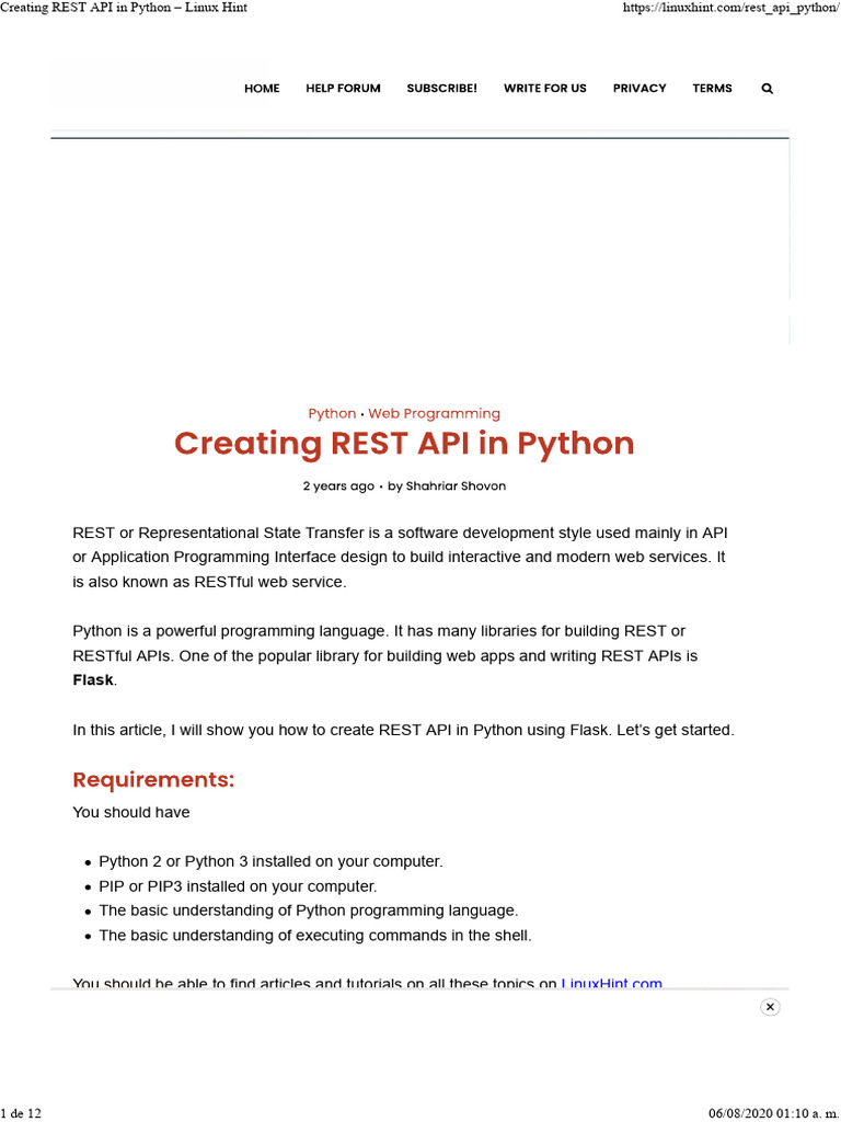 Crear Rest API | PDF