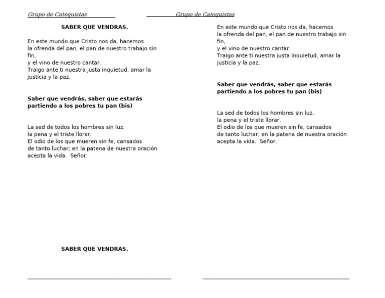 Saber Que Vendras | PDF