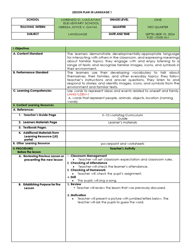 Words that represent people, animals, objects, location (naming words ...