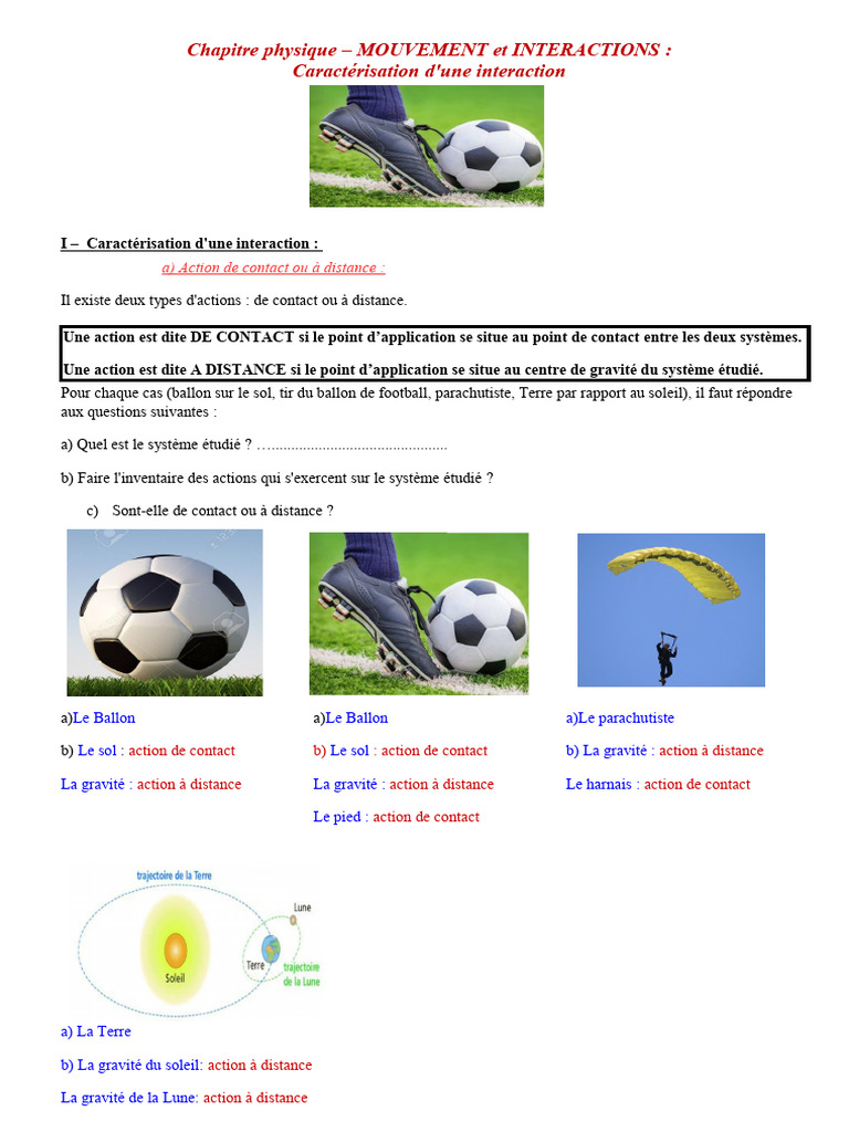 Caracterisation Interaction Correction | PDF