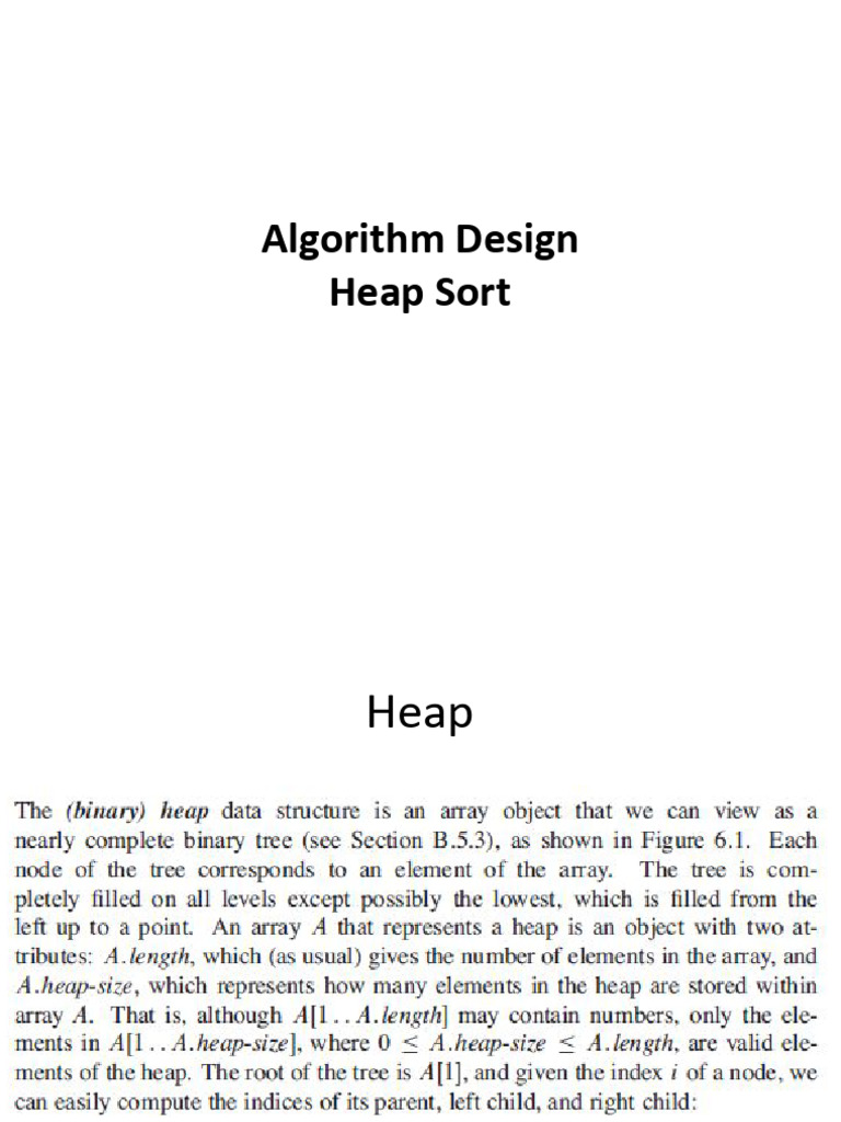 Heap Sort Algo | PDF