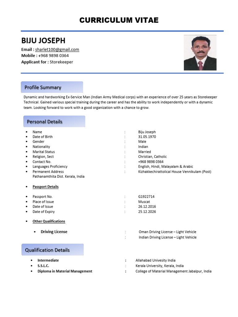 BIJU CV | PDF