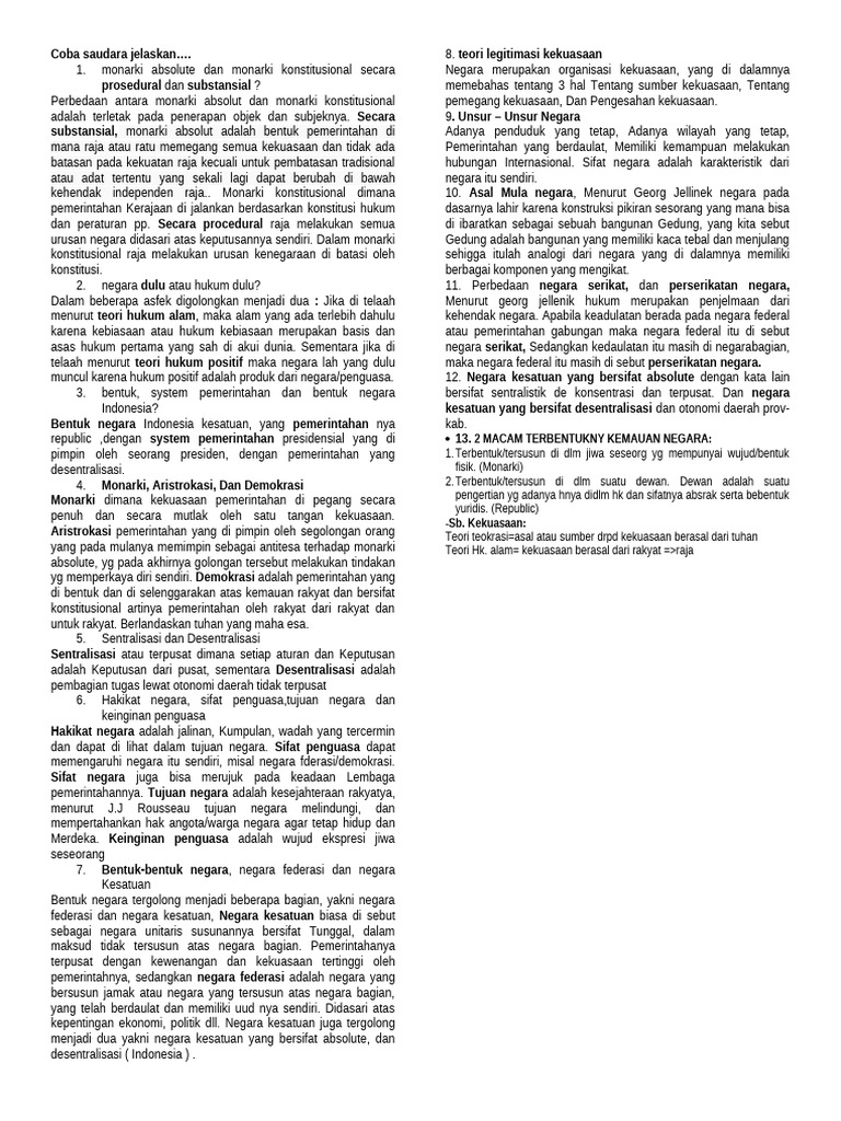 UAS ILMU NEGARA S1 | PDF