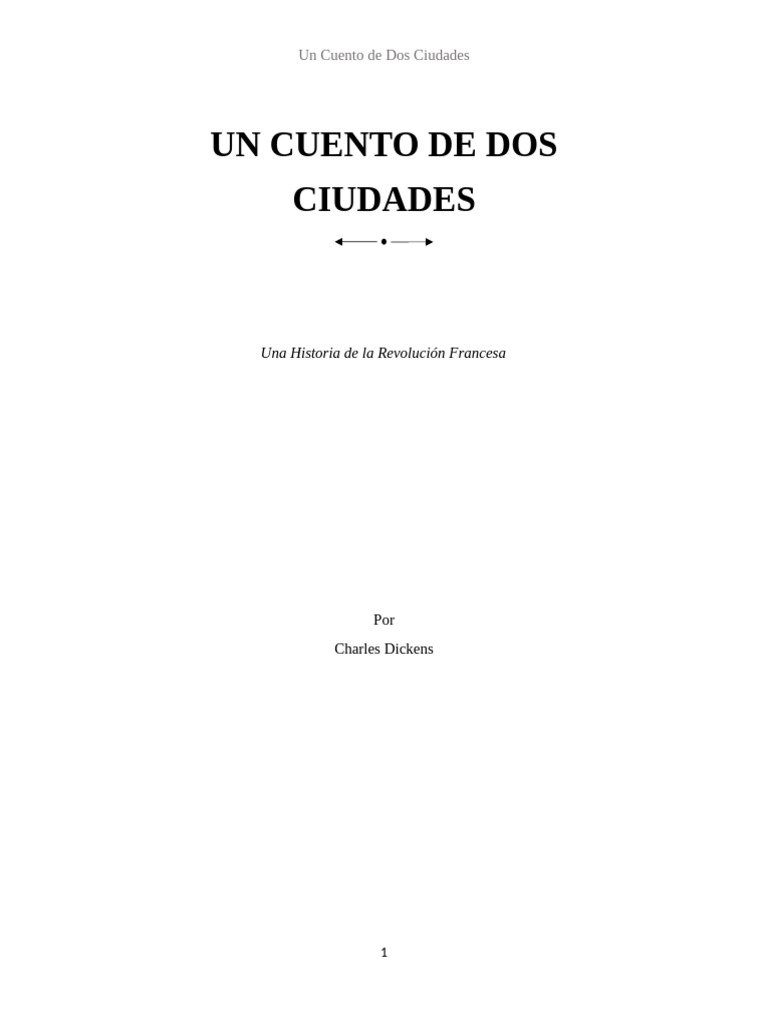 UN CUENTO DE DOS CIUDADES | PDF
