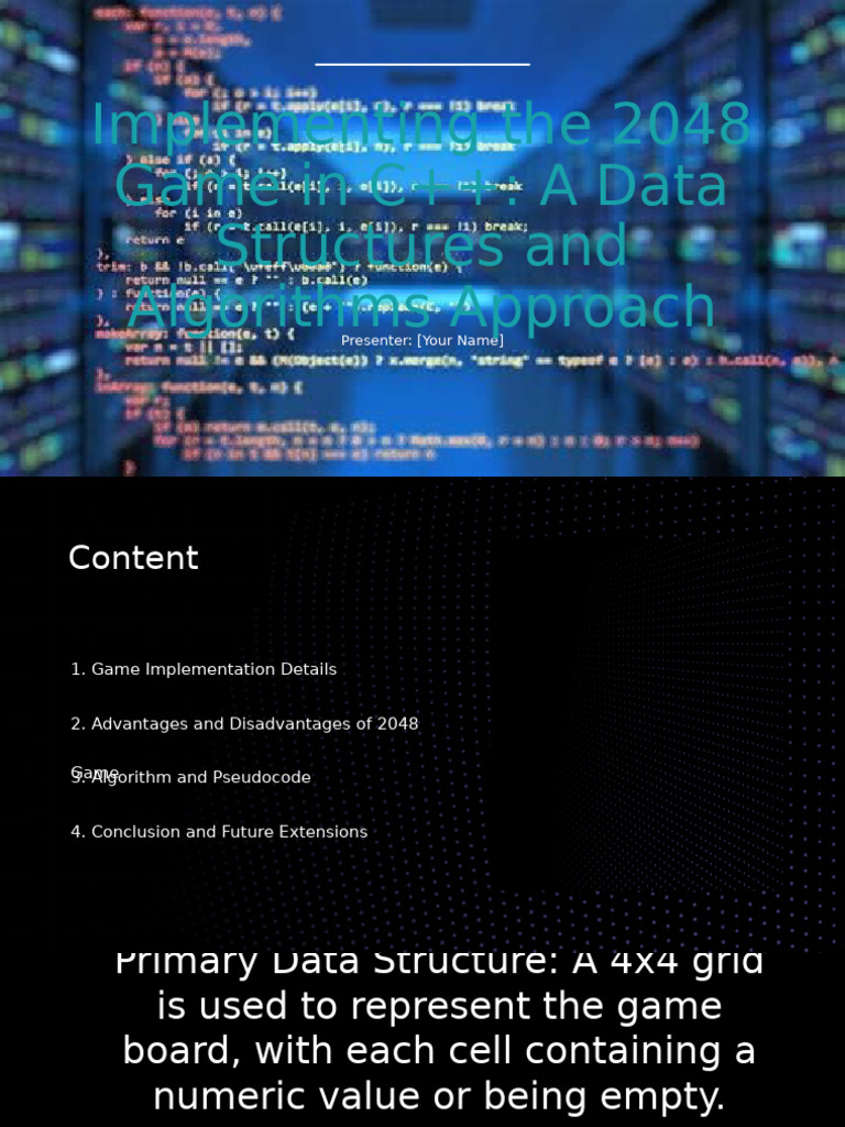 Implementing The 2048 Game in C++ - A Data Structures and Algorithms ...