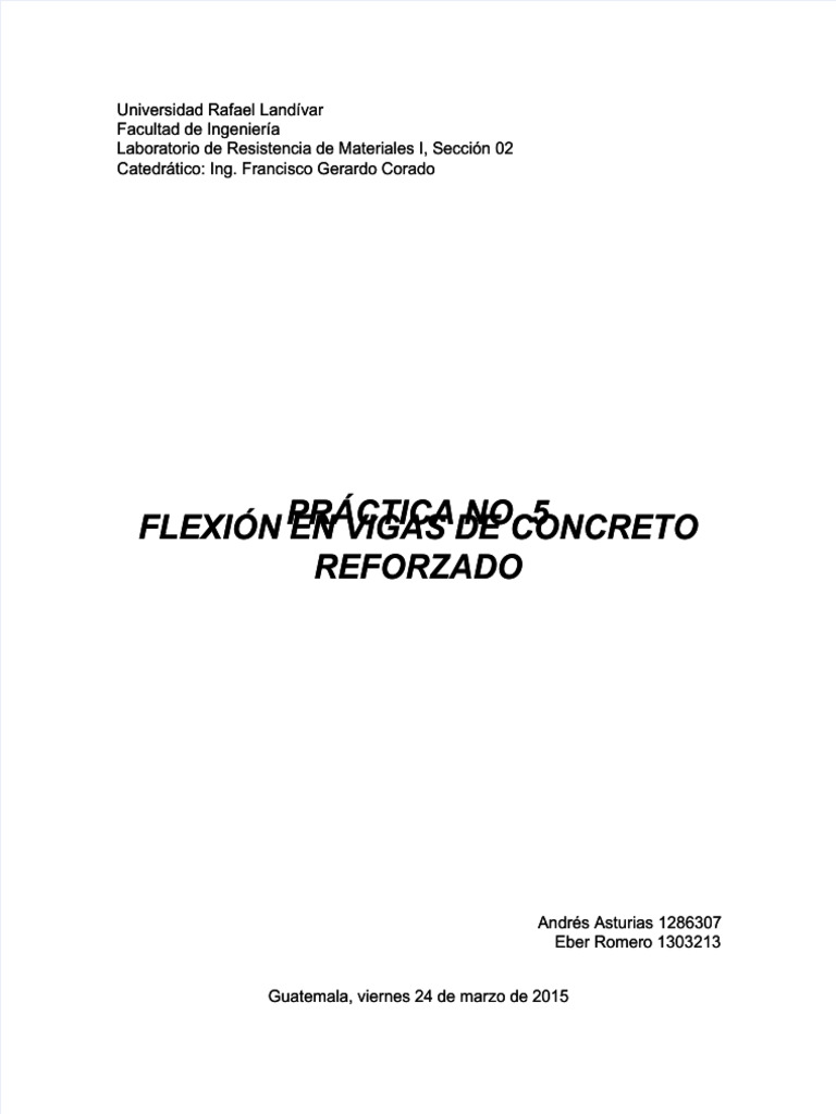 PDF Ensayo de Flexion en Vigas de Concreto Reforzado Compress | PDF