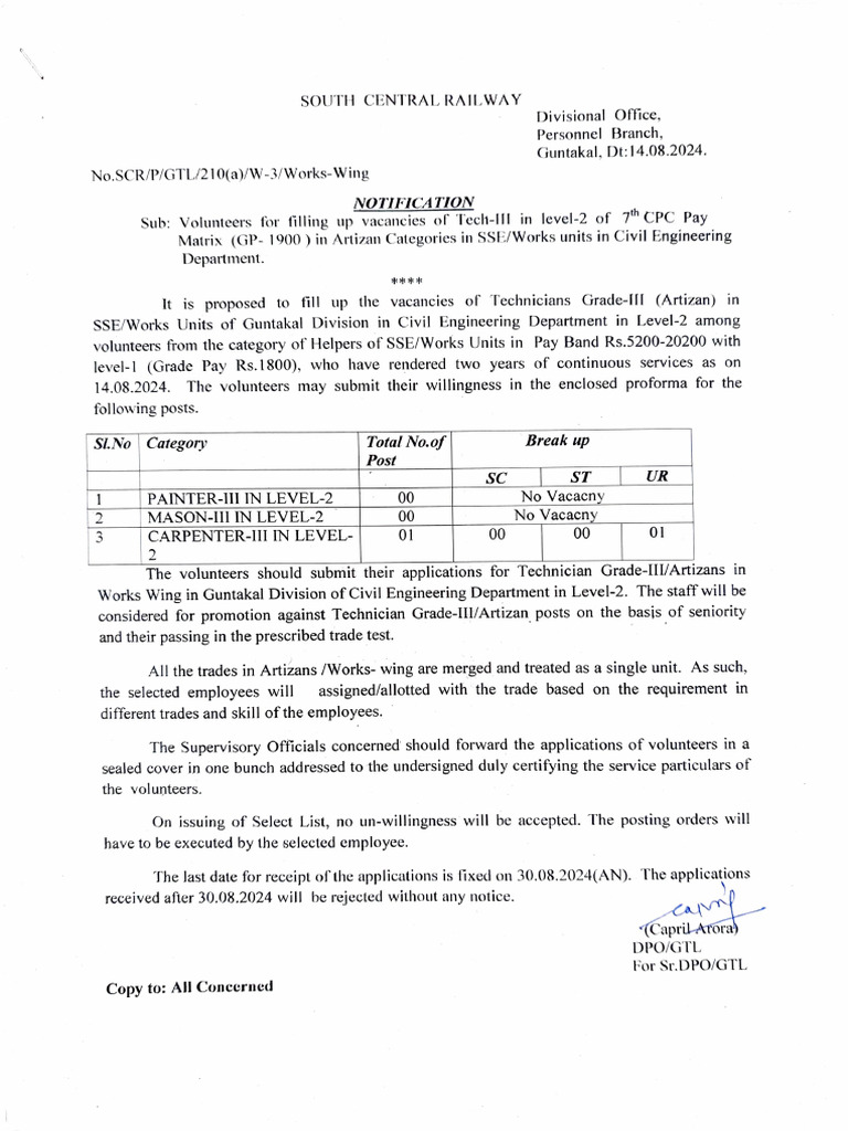 Notification of Works | PDF