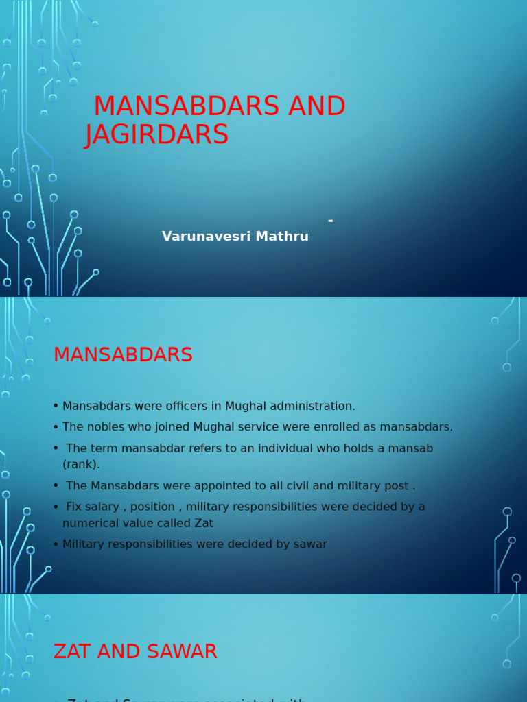 Mansabdars and Jagirdars | PDF