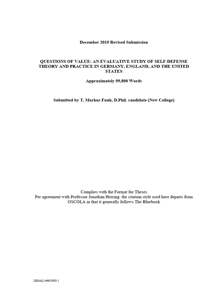 Self-Defense+DPhil+Thesis+Submission TMFunk 2020 FINAL | PDF