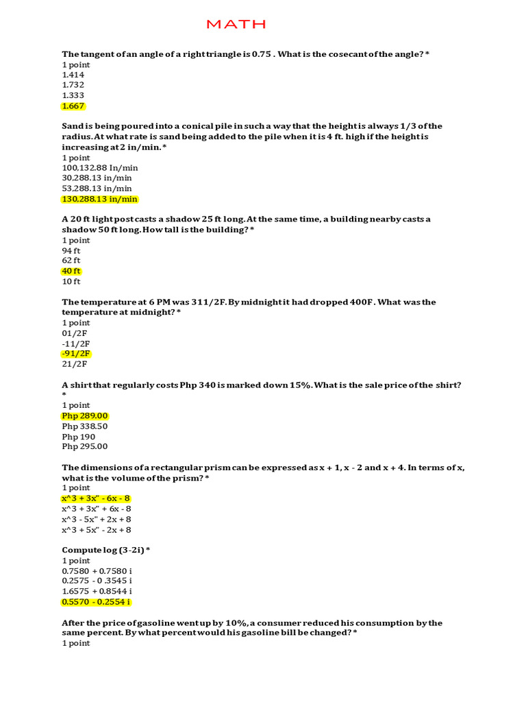 Preboard 2 (Answer) | PDF
