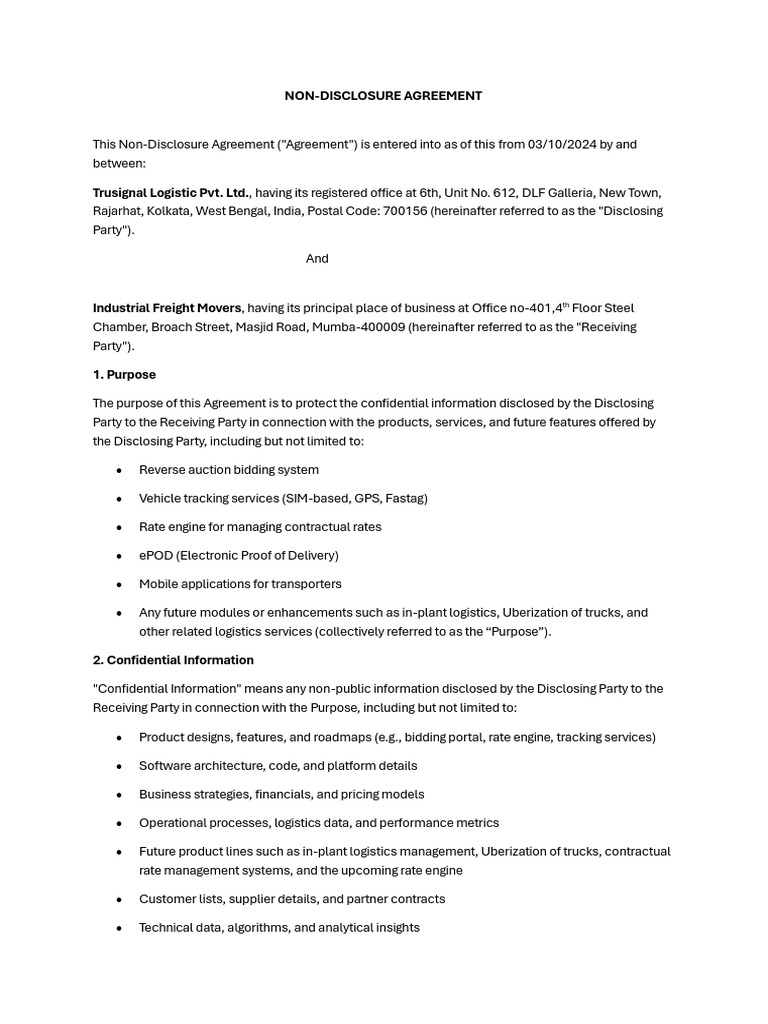 Non-Disclosure Agreement - IFM | PDF | Patent | Breach Of Contract