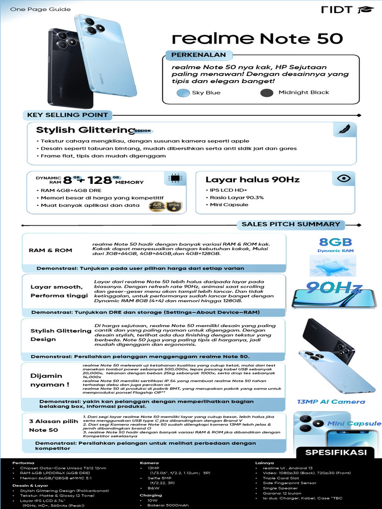 realme Note 50_One Page | PDF