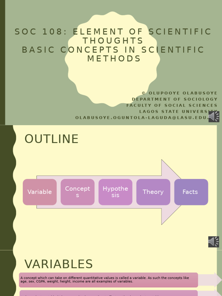Basic Concepts in Scientific Methods | PDF