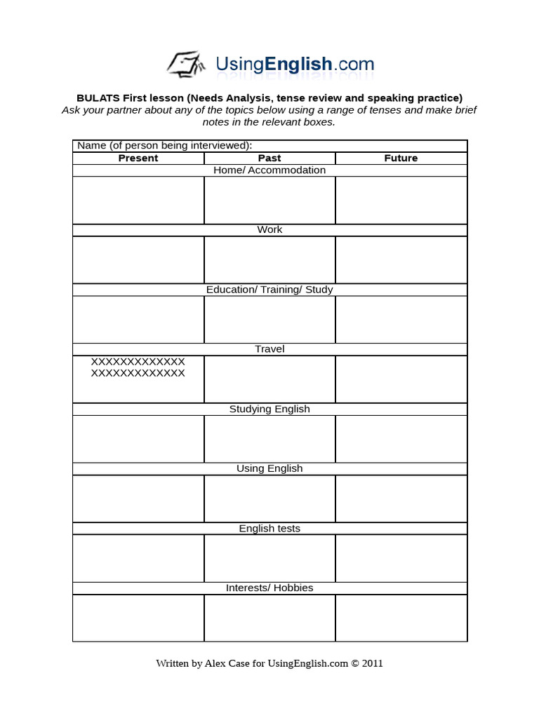 Bulats First Lesson | PDF