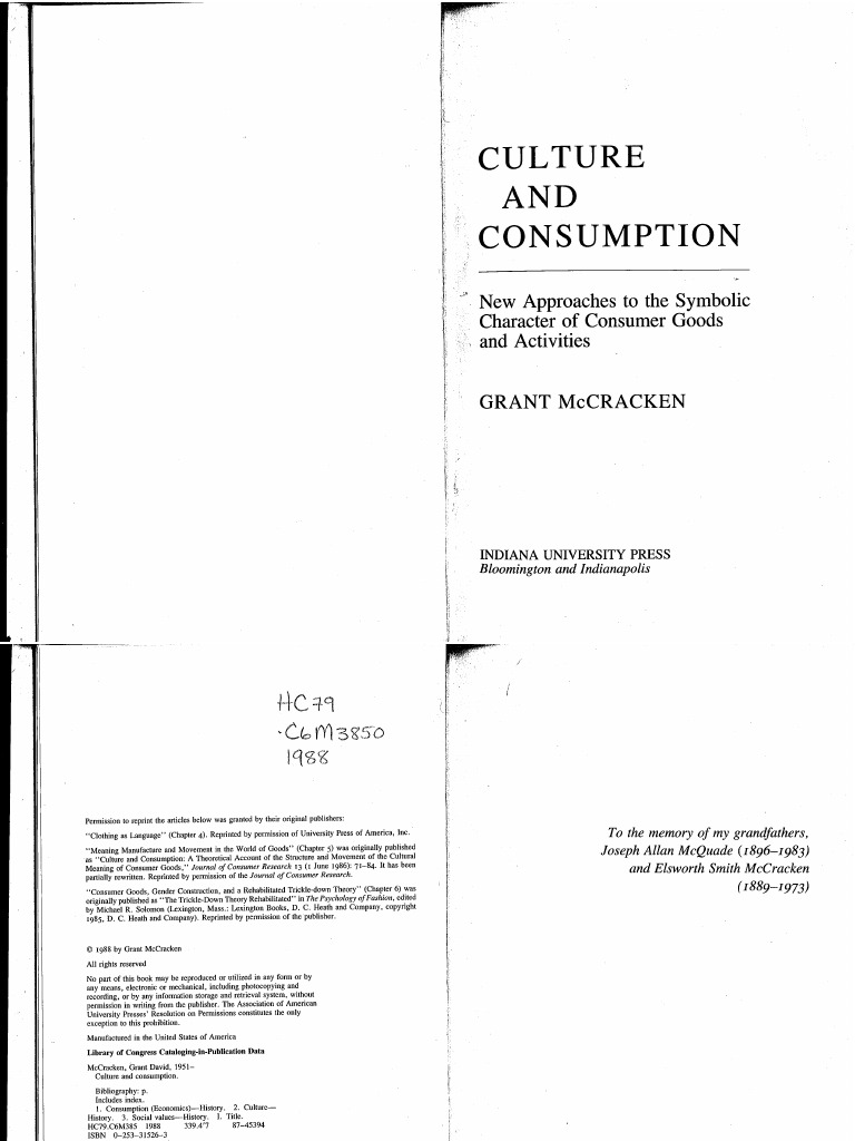 McCracken Evocative Power of Things | PDF