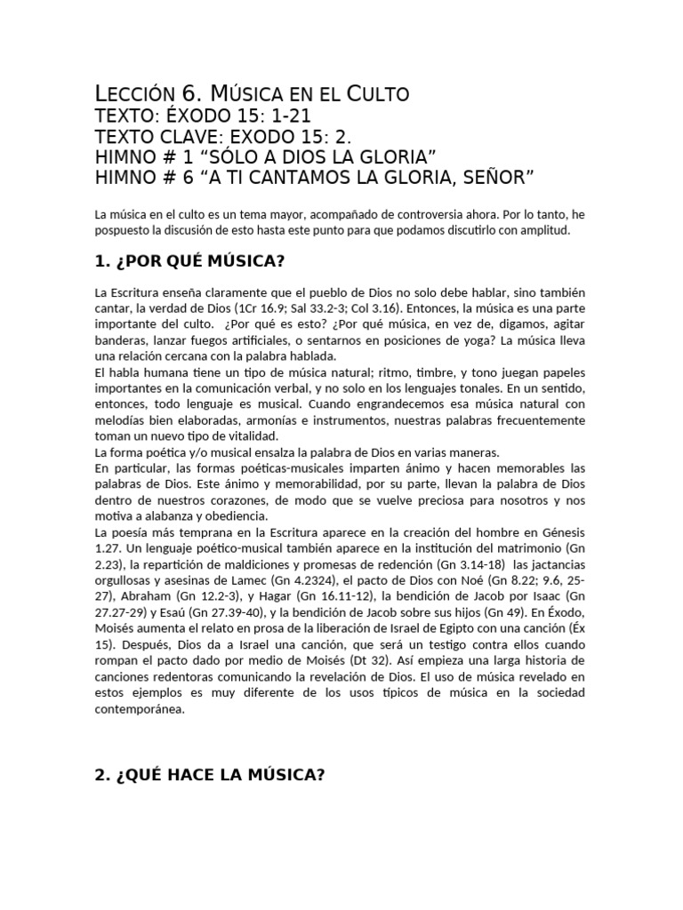Musica en El Culto | PDF