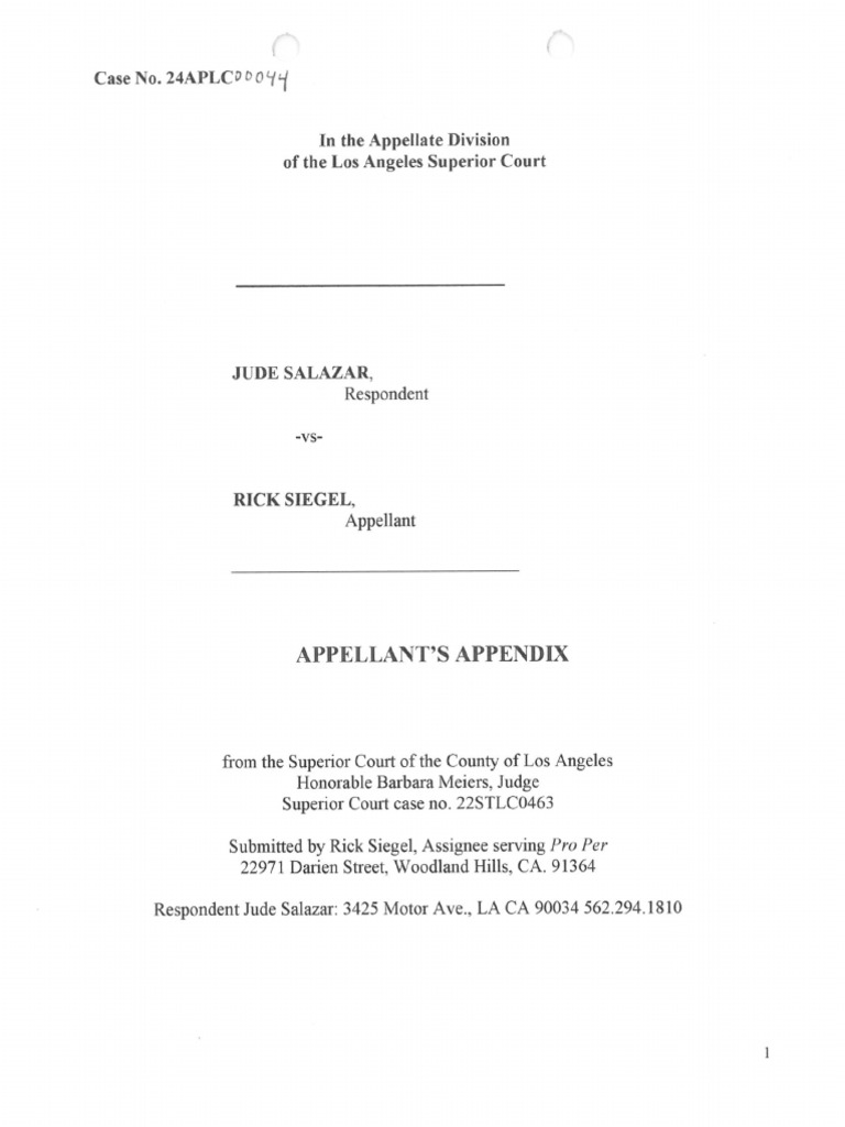 Appellant's Appendix | PDF